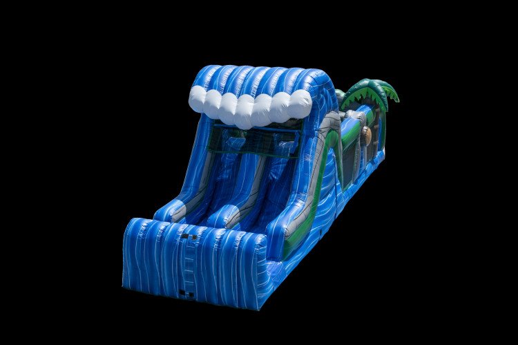 Blue Nile Dual Lane Obstacle Course with Dual Slide - Josh's Inflatable ...